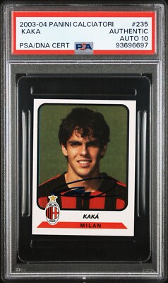 2003-04 Panini Calciatori #235 Kaka Signed Rookie Card Psa GEM MINT 10 ...