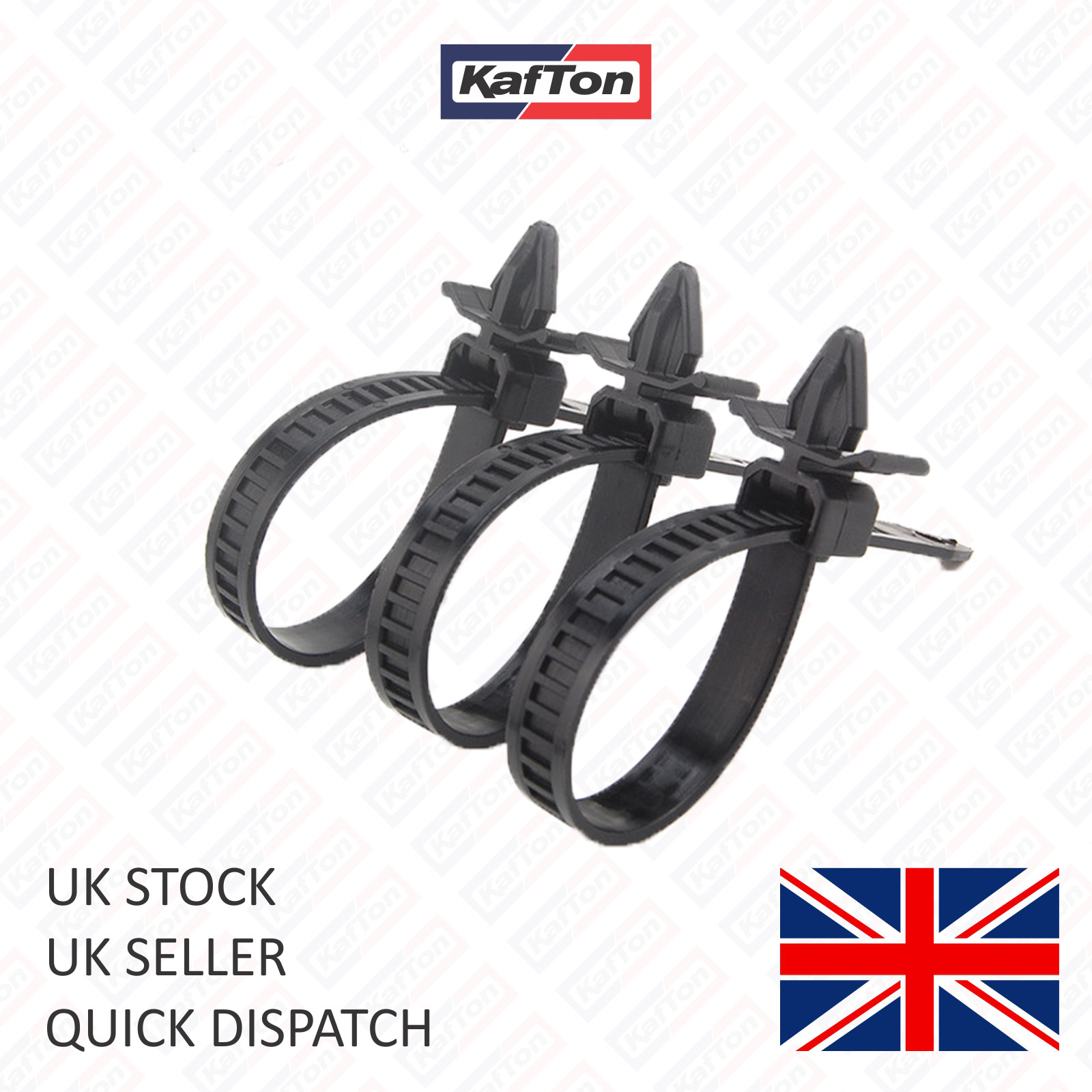 All Sizes Push Mount Wing Cable Ties Black Natural Car Chassis Nylon ...