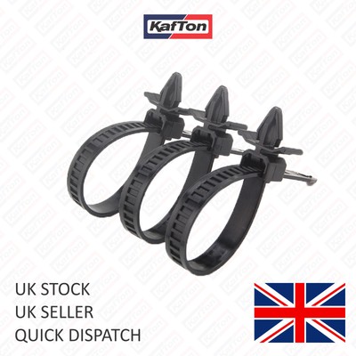 All Sizes Push Mount Wing Cable Ties Black Natural Car Chassis Nylon ...