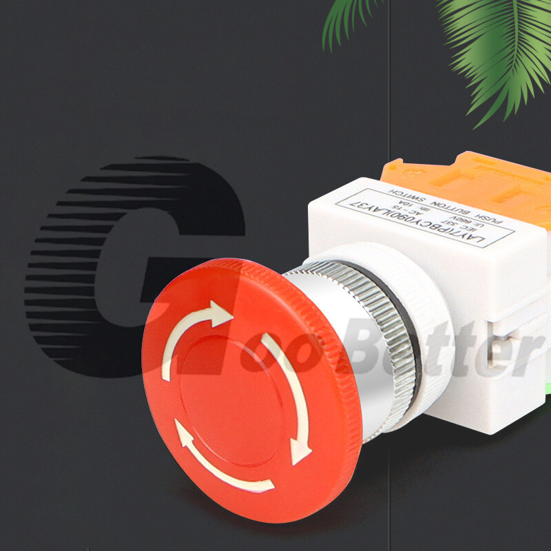 Emergency E Stop Switch 22mm /30mm Latching Mushroom Stop Push Button ...