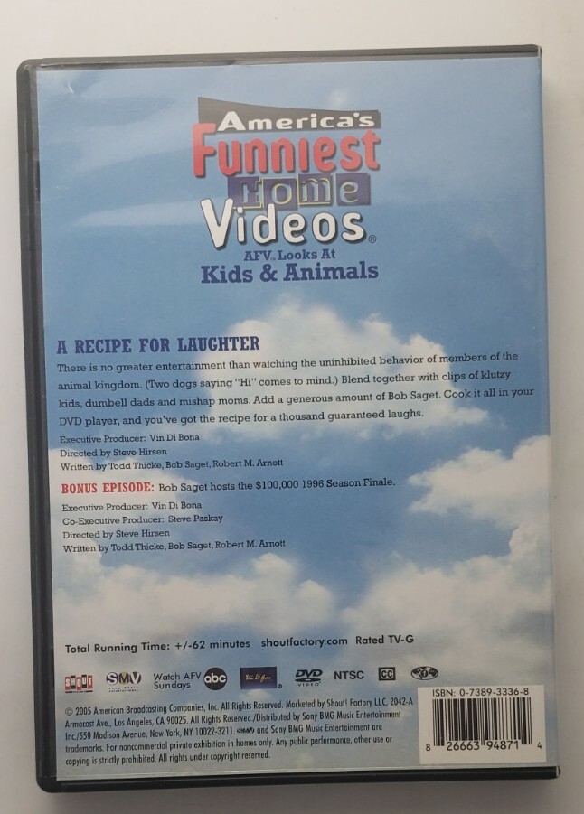 Americas Funniest Home Videos: Looks At Kids And Animals - DVD ...