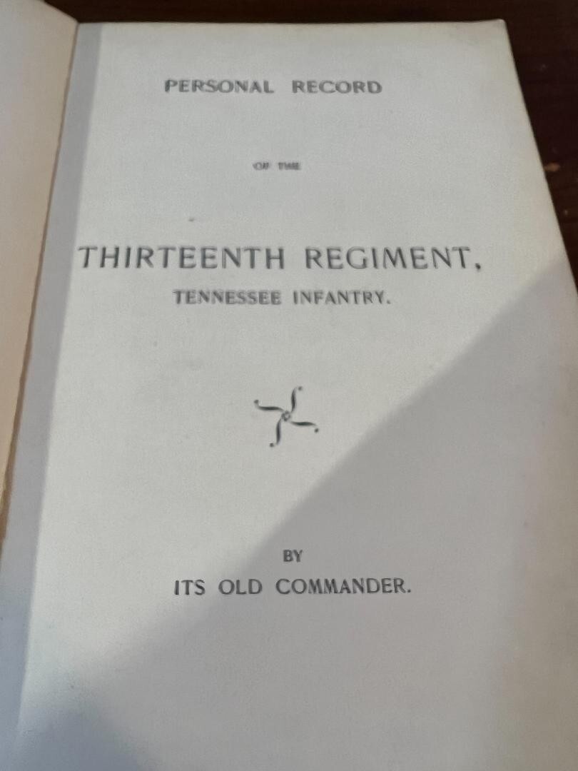 Rare Confederate Regimental 13th Tennessee Infantry owne by R Womack ...