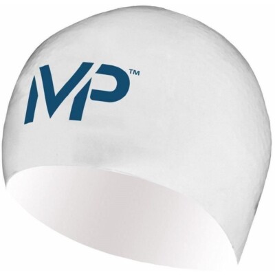 MP Phelps Adult 100% Silicone White Swimming Race Cap | eBay