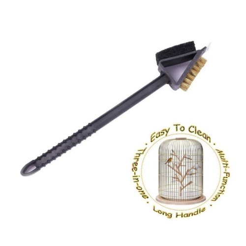 Black Bird Cage Cleaner Birdcage Cleaner Poop Off Scrub Brush ...