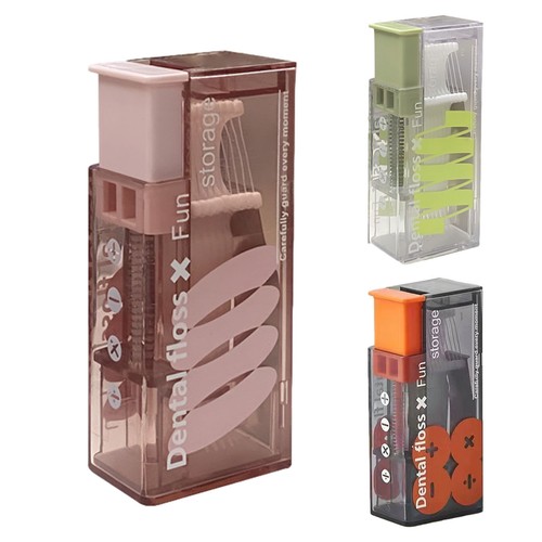 Floss Pick Case Portable Automatic Flosser Mini Storage Box with 10 ...