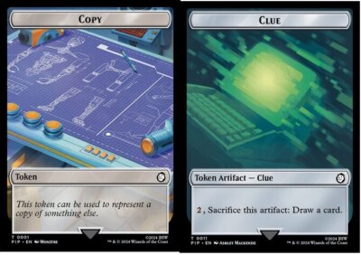 Copy // Clue Double-Sided Token x1 - Universe Beyond: Fallout - NM-Mint ...