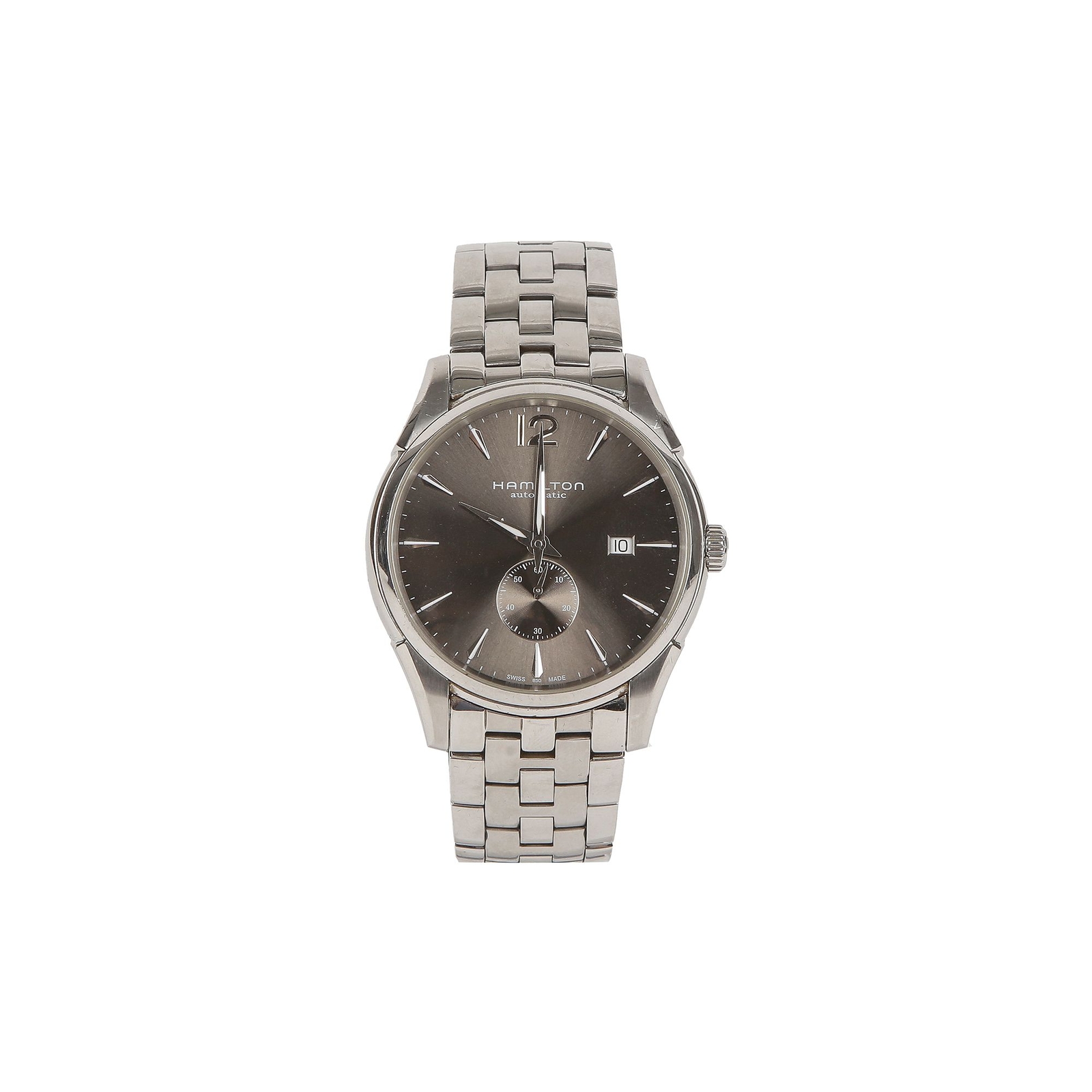HAMILTON 43mm Gray Dial Steel Jazzmaster Small Second Automatic Watch ...