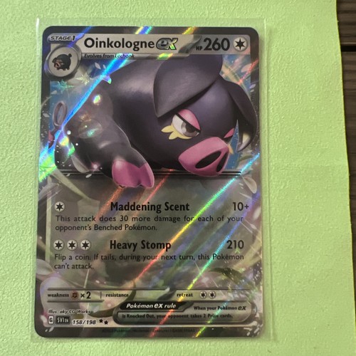 Pokémon Card Oinkologne Ex158/198 2023 Great Quality Straight To Sleeve ...