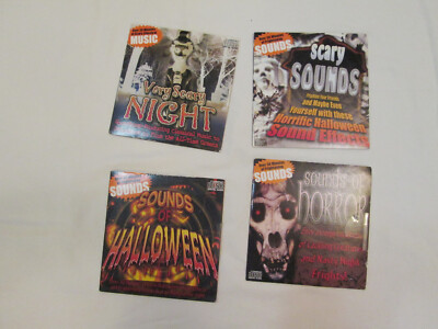 Lot of 4, 3, 2, 1 Scary Sounds Horrific Halloween Sound Effects CDs ...