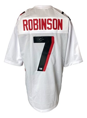 Bijan Robinson Atlanta Signed White Football Jersey BAS | eBay