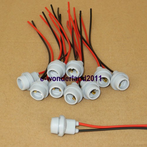 10 x Connectors Socket Bulb Light Harness PigTail T10 168 194 rubber ...