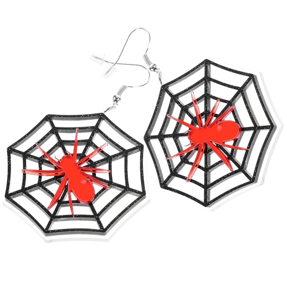 Creative Earrings Spider Hoop for Women Dangling Halloween Accessories ...