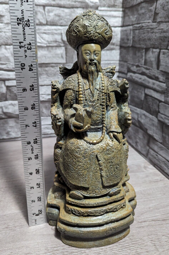 12.75" Chinese Asian Tibetan Seated Man Statue Sculpture Figurine Decor ...