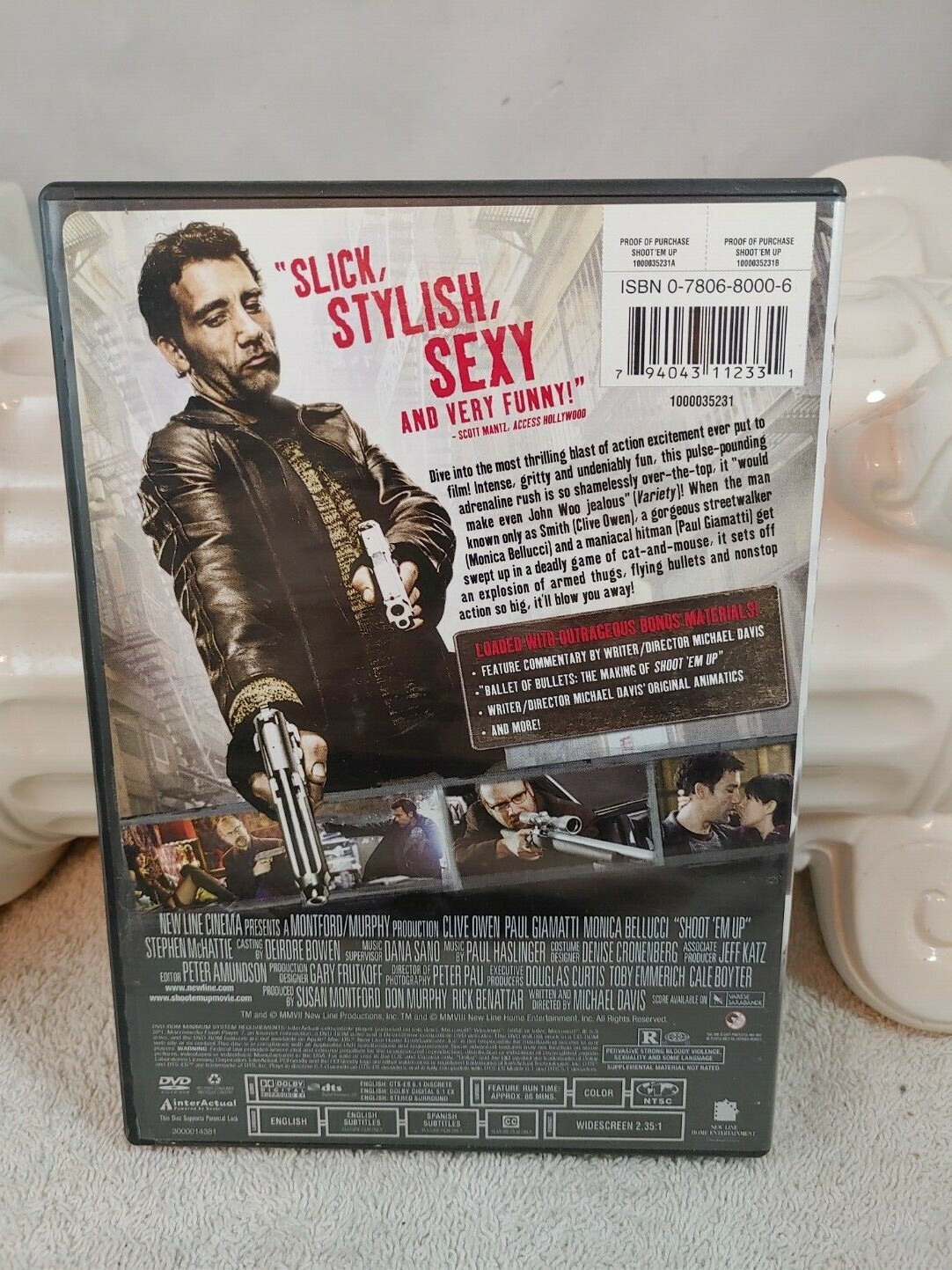Shoot Em Up DVD Clive Owen, Monica Bellucci Paul Giamatti Widescreen ...