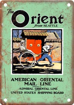 Metal Sign - Vintage Orient Travel Poster - Retro Look Reproduction ...