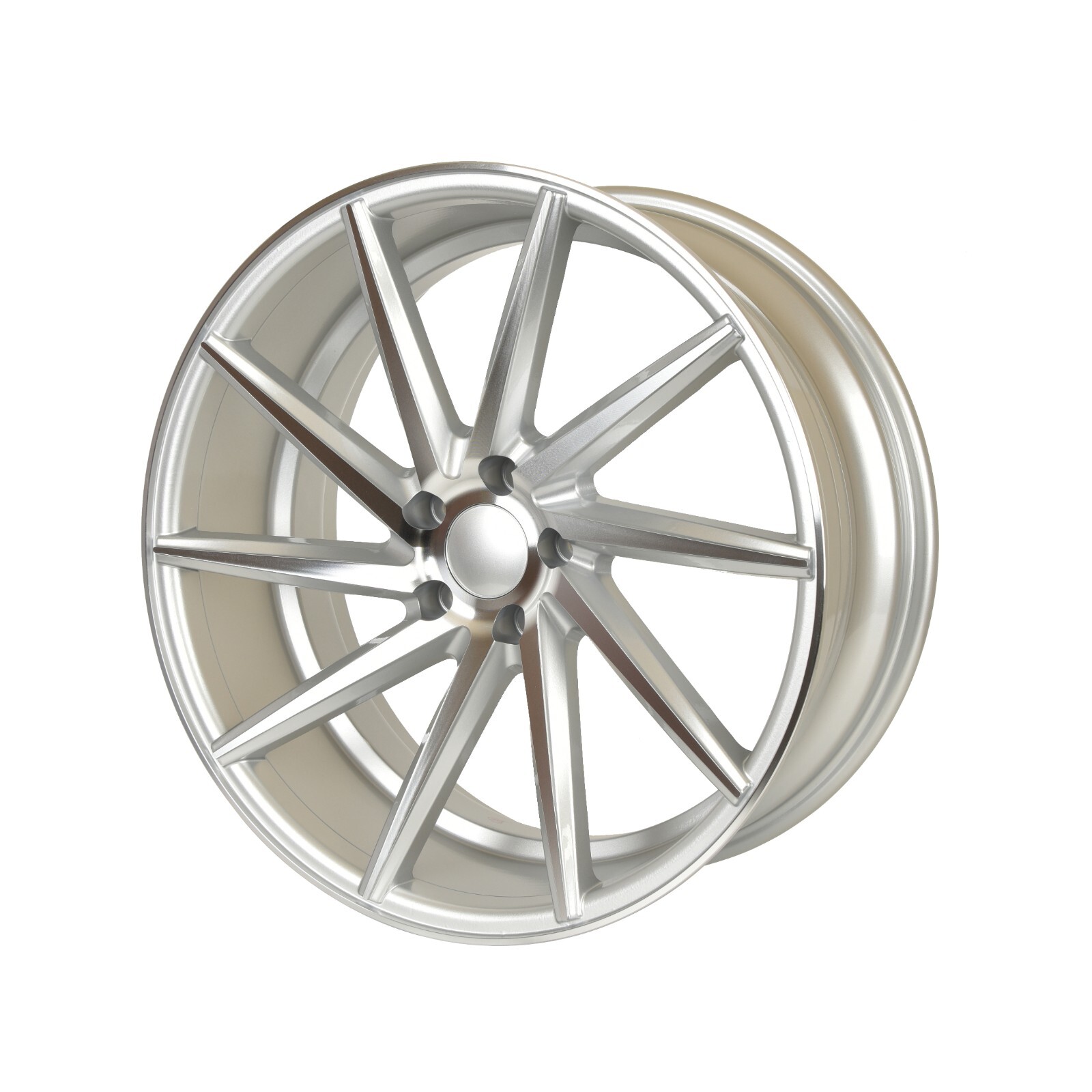 Set of four 19x9.5 ET35 5x120 Silver Machined Face Wheel Aggressive ...
