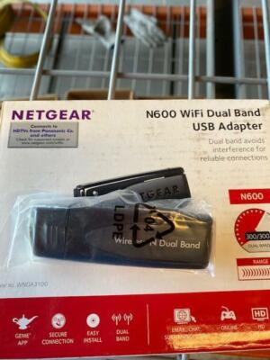 Netgear N600 Wireless Dual Band USB Adapter WNDA3100-100NAS (Open Box ...