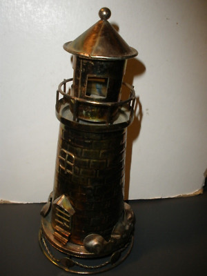 Tin Lighthouse Music Box Plays "You Light up my Life" 9" EUC (028) | eBay