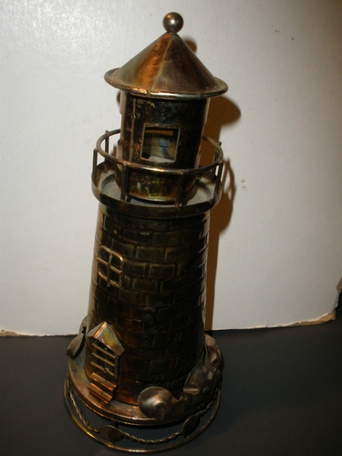 Tin Lighthouse Music Box Plays "You Light up my Life" 9" EUC (028) | eBay