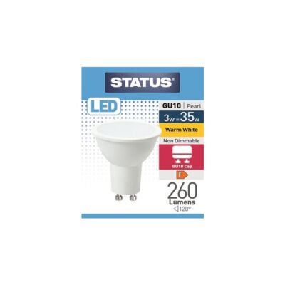 STATUS 660 1X LED GU10 BULB 3W 250 LUMEN - 3SLGU10WP1B10 [AU] | eBay ...