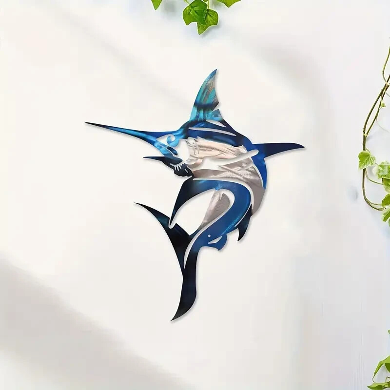 Metal Marlin Wall Decor Sport Fish Metal Wall Marlin Sailfish Sculpture ...