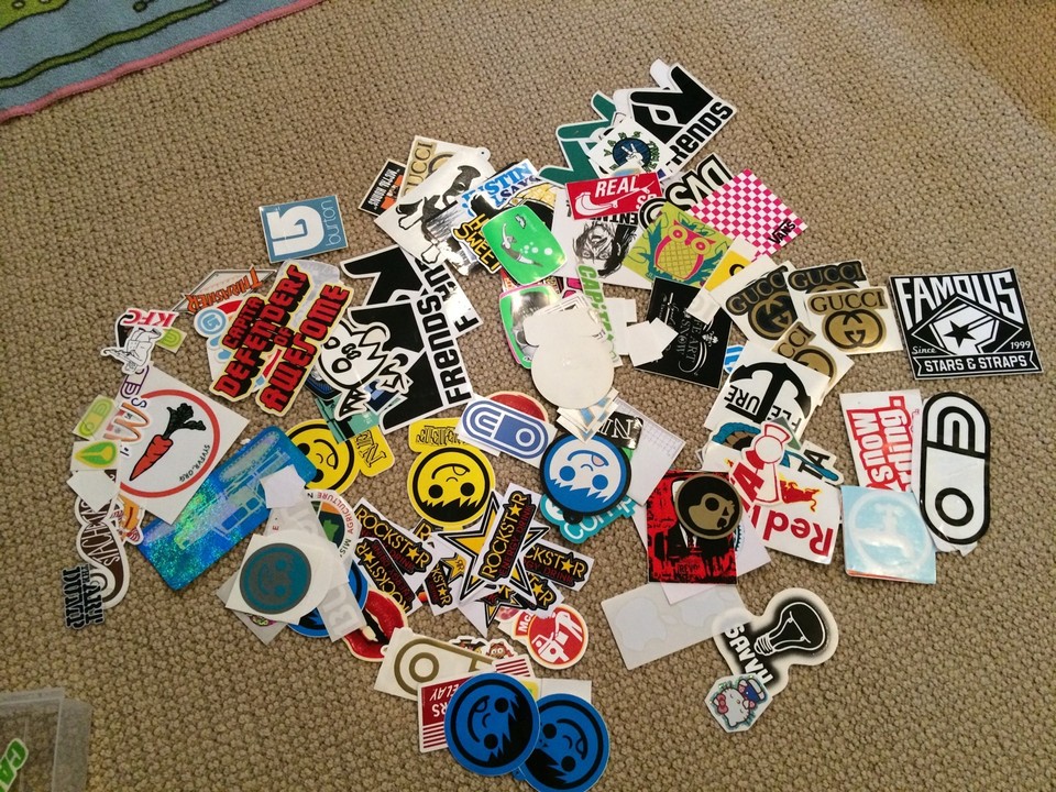 SALE!! Skateboard Snowboard Decal Sticker Lot Random Burton Oakley Neff ...