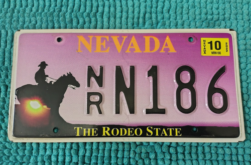 NEVADA LICENSE PLATE THE RODEO STATE # NR6A8H This plate is 3 plus ...