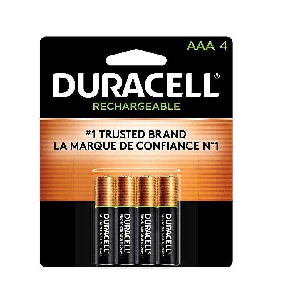 AAA Duracell Rechargeable batteries Ni-MH with or w/o Fast Charger lot ...