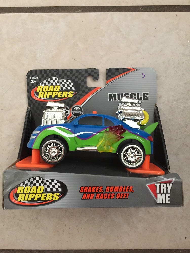 TOY STATE ROAD RIPPERS MUSCLE RODS "BLUE GREEN AND SILVER" 5" | eBay