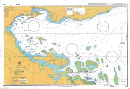 Admiralty 1680 Malaysia Sabah East Coast Teluk Darvel Chart Map ...