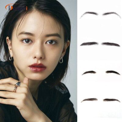 Hand-Woven False Eyebrows MEN and Women's Seamless Real Human Hair ...