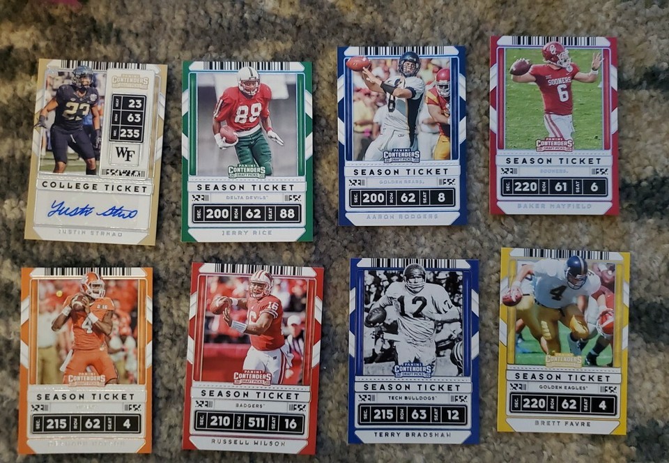 Justin Strnad Broncos 2020 Contenders Draft Picks AUTO RC+Baker ...