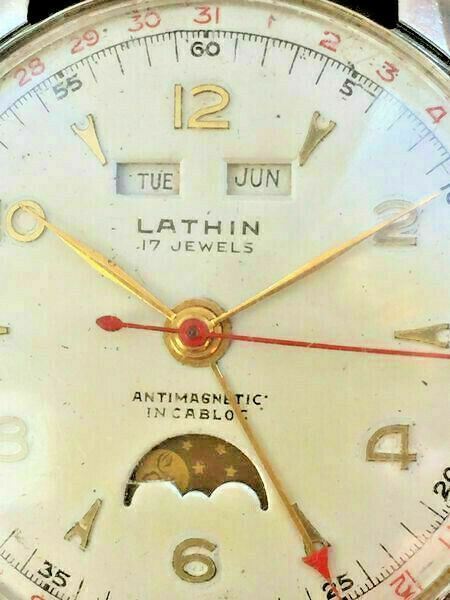 Lathin Swiss Triple Calendar Moonphase Watch High Gra… - Gem