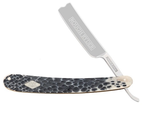 Rough Ryder Straight Razor knife Buckshot bone Handles NEW | eBay