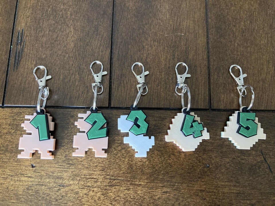 Super Mario disc golf bag tags! (set of 5) Version B | eBay