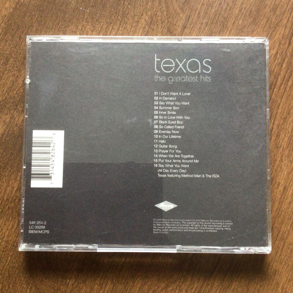 Texas ‎– The Greatest Hits (2000) French CD Near Mint/Mint Method Man ...