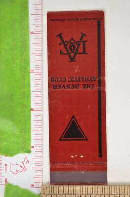 Vintage Matchbook Cover The Denver Athletic Club 1950s 1960s Sports ...