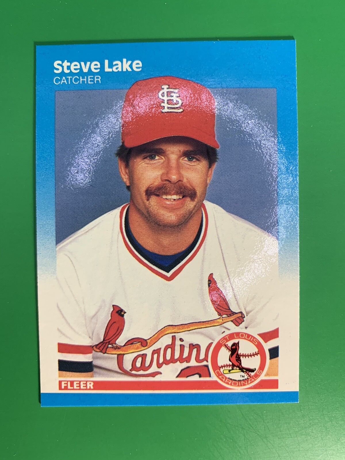 1987 Fleer Glossy Steve Lake #300 St. Louis Cardinals | eBay