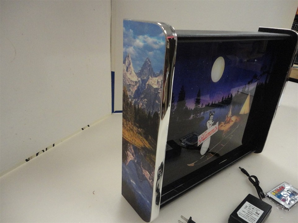 Hamms Beer Bear Canoe Scene LED Display light sign box | eBay