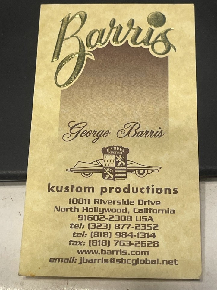 15 HAND SIGNED KUSTOM/CUSTOM GEORGE BARRIS Signatures + Puzzle Cards ...