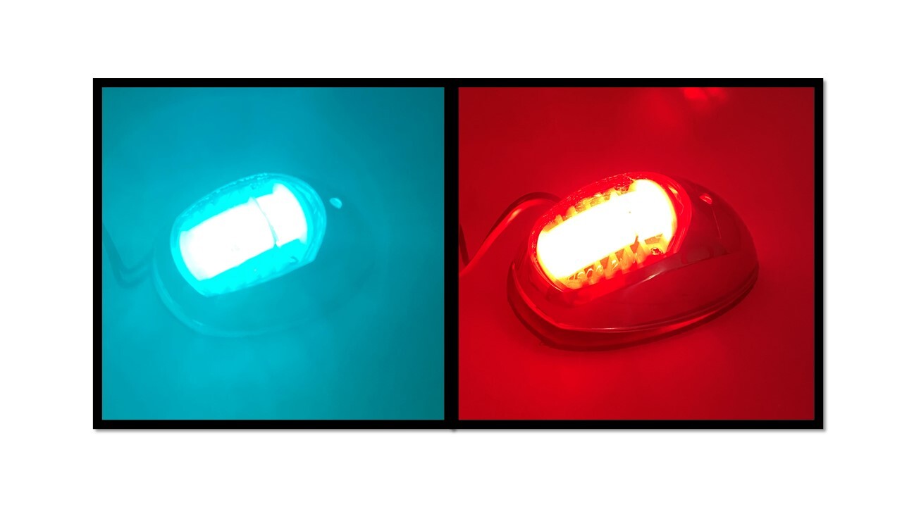 MARINE BOAT SS304 GREEN STARBOARD RED PORT LED NAVIGATION LIGHT SIDE ...