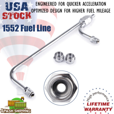 Fuel Line Chrome Steel 4150 Series Barb Inlet Kits Dual Feed Hard Tube ...