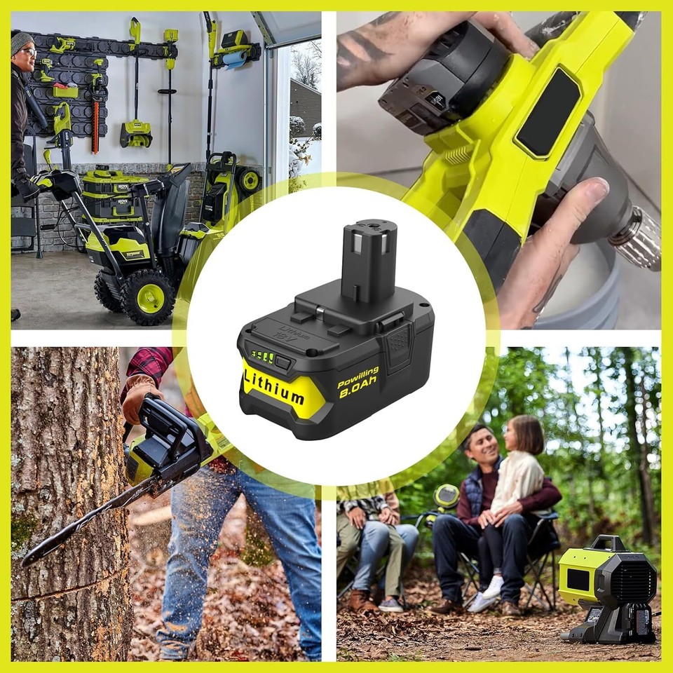 2Pack 4.0Ah 18V lithium Battery for Ryobi P102 P103 P105 ONE+ P117 ...