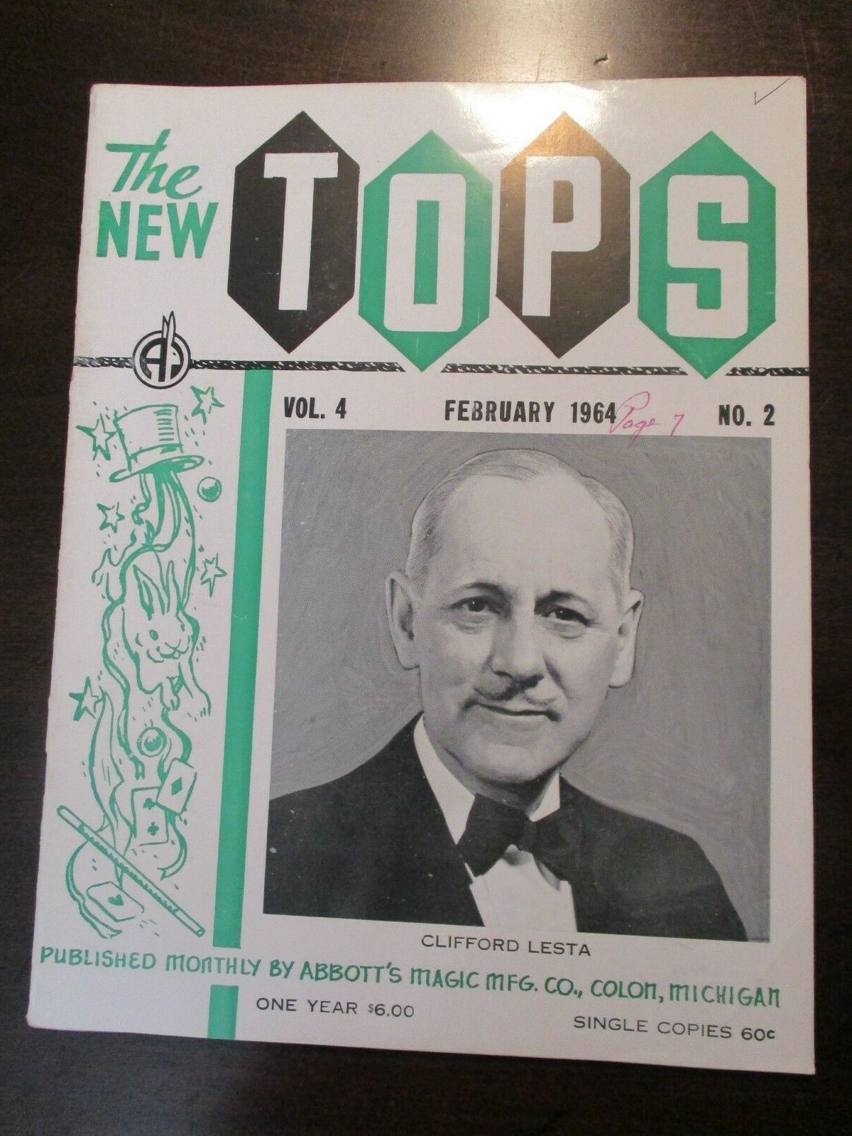 THE NEW TOPS MAGAZINE MAGIC FEBRUARY 1964 VOL 4 NO 2 CLIFFORD LESTA ...