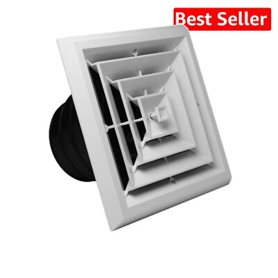TRUaire 8x8 Ceiling Diffuser with Adjustable Damper for Efficient Airflow | eBay