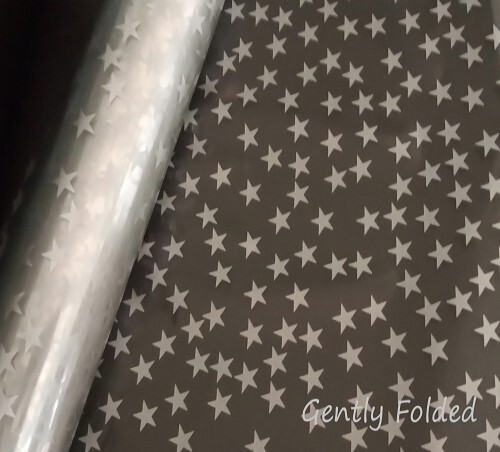 SILVER STAR CELLOPHANE GIFT WRAP HAMPER SILVER WEDDING ANNIVERSARY ...