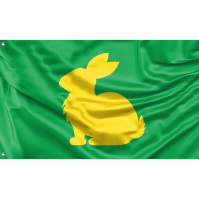Bunny Silhouette Flag, Unique Design, 3x5 Ft / 90x150 cm size, EU Made ...