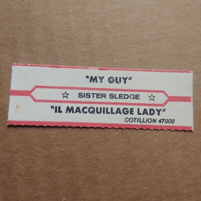 SISTER SLEDGE My Guy/Il Macquillage Lady JUKEBOX STRIP Record 45 rpm 7" | eBay