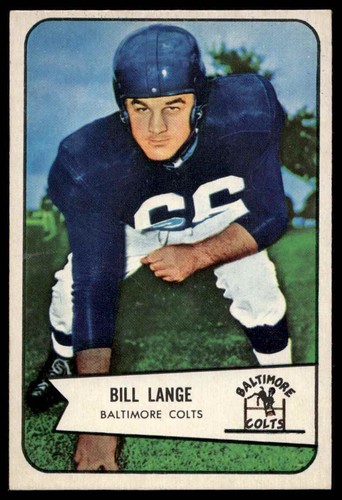 1954 Bowman Bill Lange Baltimore Colts #62 C88 | eBay