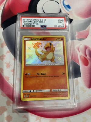 PSA 9 MINT Charmander Baby Shiny SV6 Hidden Fates Pokemon Card TCG | eBay
